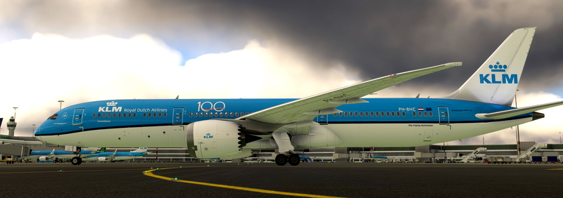 KLM PH-BHC "100 years" sticker for Microsoft Flight Simulator | MSFS