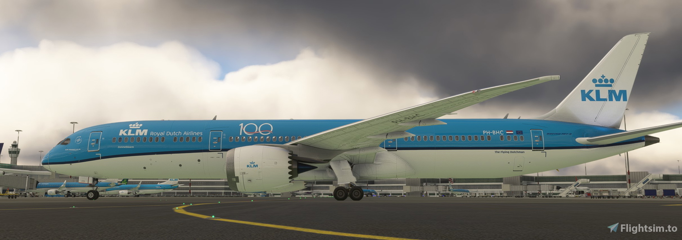 KLM PH-BHC "100 years" sticker for Microsoft Flight Simulator | MSFS