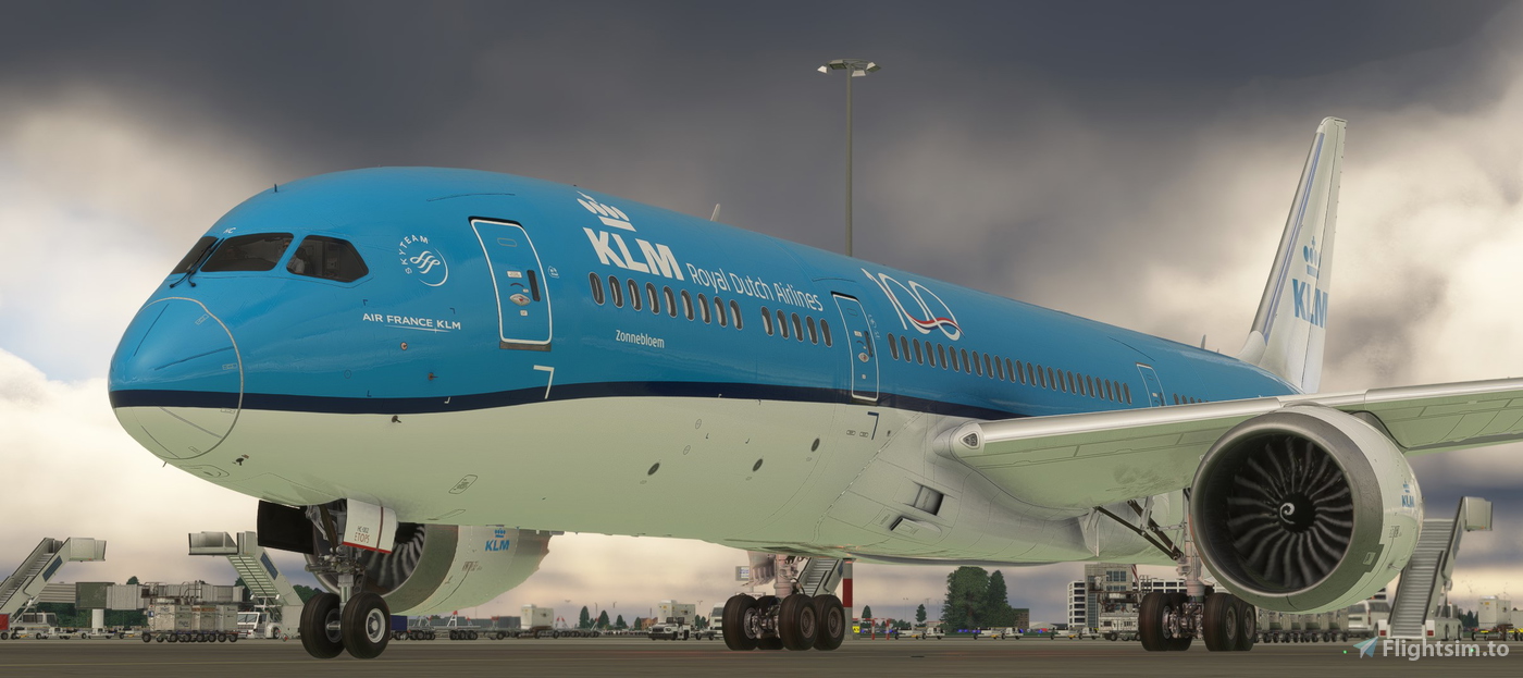 KLM PH-BHC "100 years" sticker for Microsoft Flight Simulator | MSFS