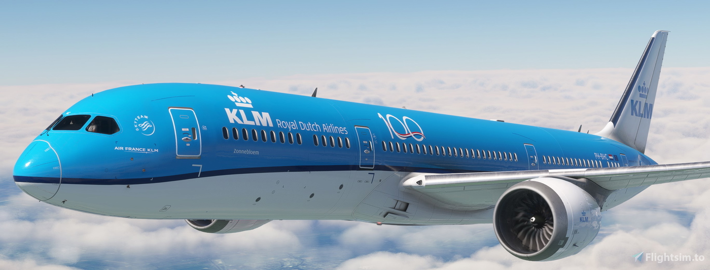 KLM PH-BHC "100 years" sticker for Microsoft Flight Simulator | MSFS