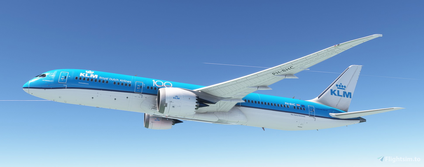 KLM PH-BHC "100 years" sticker for Microsoft Flight Simulator | MSFS