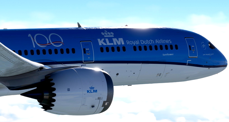 KLM PH-BHC "100 years" sticker for Microsoft Flight Simulator | MSFS