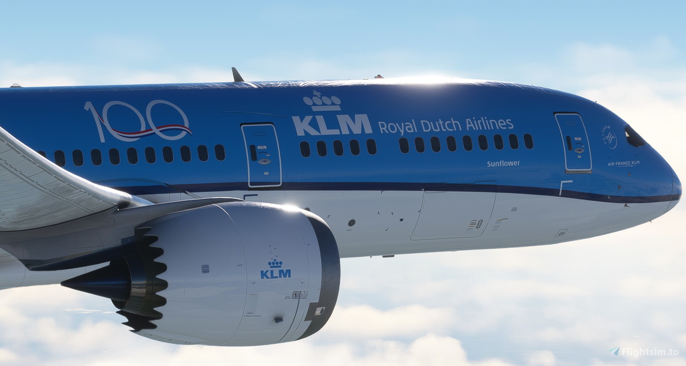 KLM PH-BHC "100 years" sticker for Microsoft Flight Simulator | MSFS