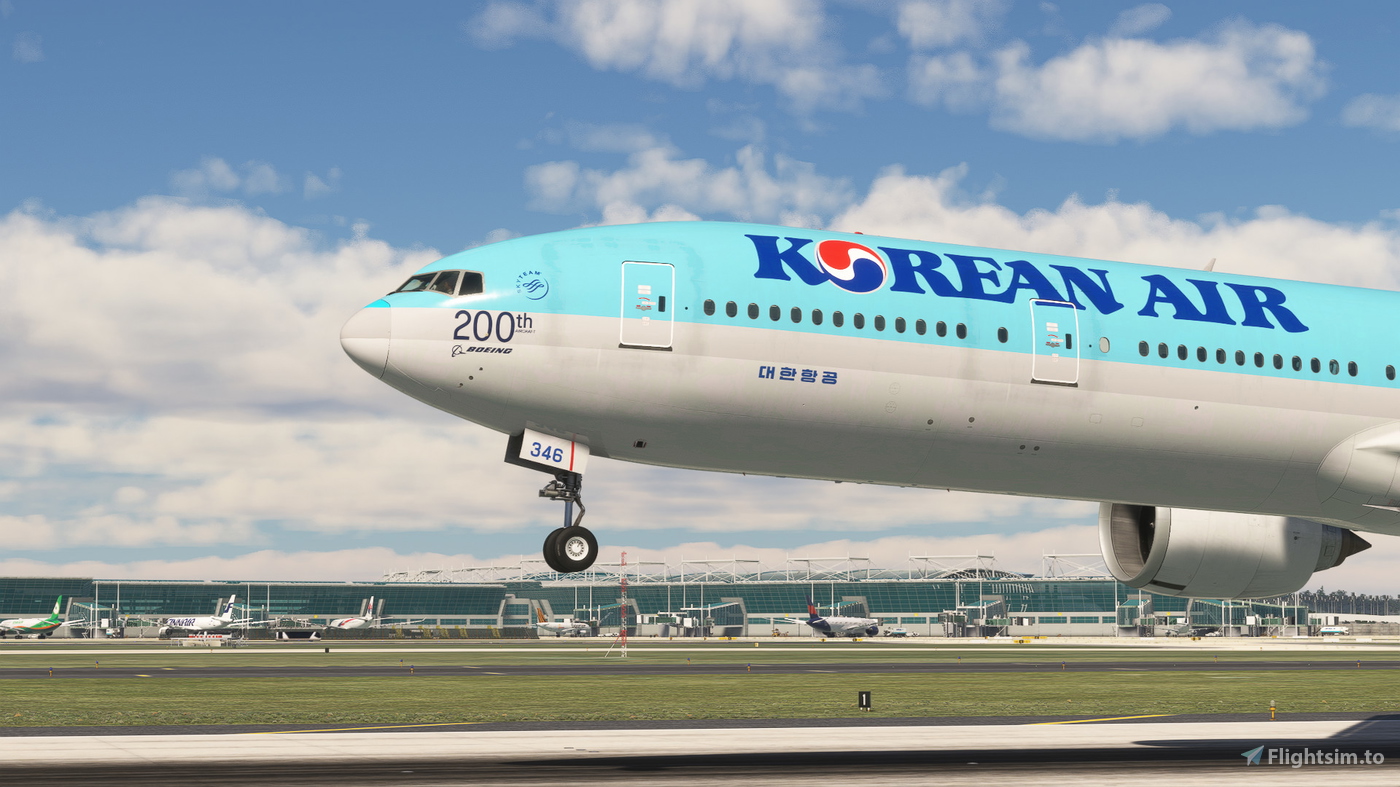 Korean Air 200th Boeing Aircraft HL8346(with Cabin Interior) / PMDG B777-300ER 对于 Microsoft ...