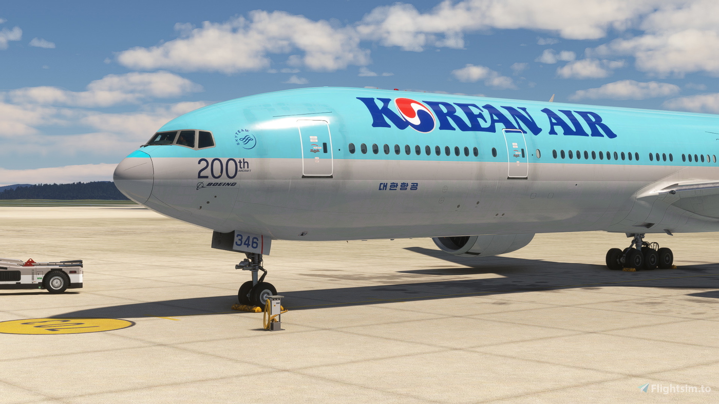 Korean Air 200th Boeing Aircraft HL8346(with Cabin Interior) / PMDG B777-300ER 对于 Microsoft ...