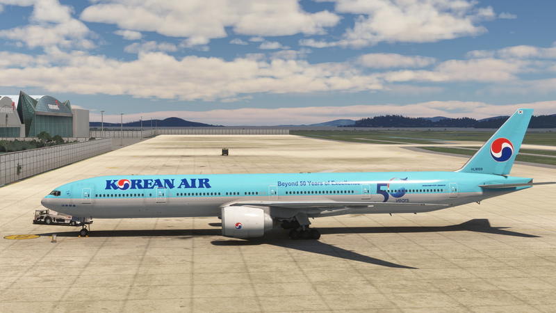 KOREAN AIR 50TH ANNIVERSARY HL8009 (with Cabin Interior) / PMDG B777-300ER for Microsoft Flight ...