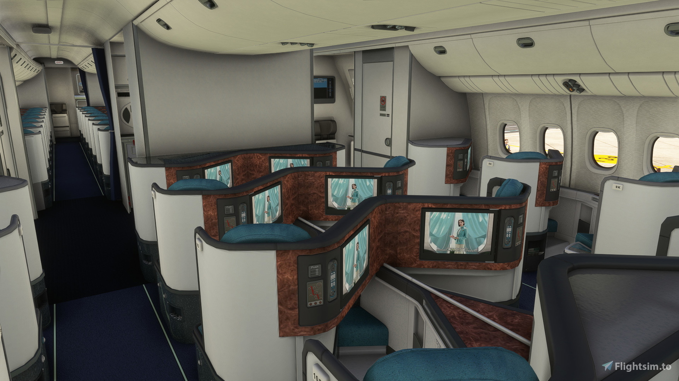 Korean Air HL8007 (with Cabin Interior) / PMDG B777-300ER 对于 Microsoft Flight Simulator | MSFS
