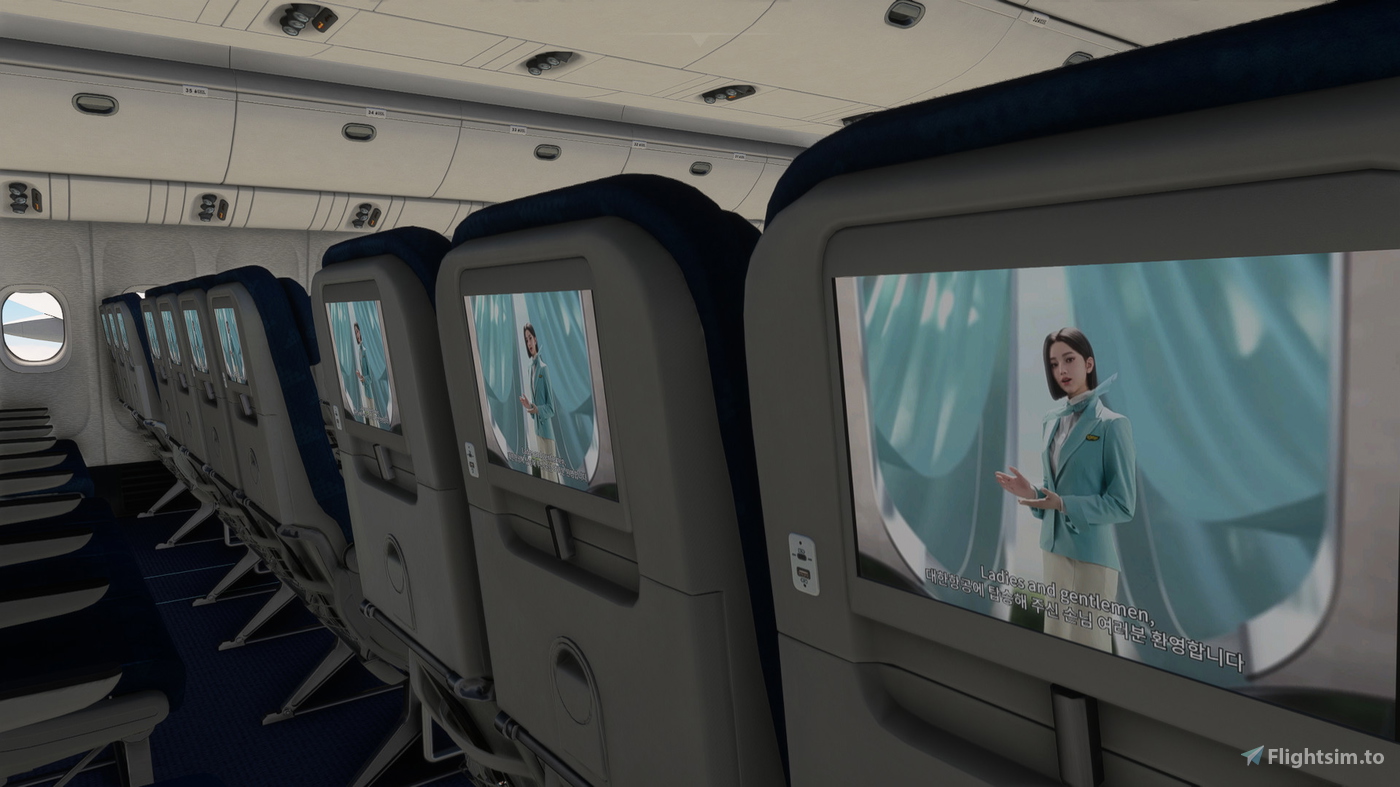 Korean Air HL8007 (with Cabin Interior) / PMDG B777-300ER für Microsoft Flight Simulator | MSFS
