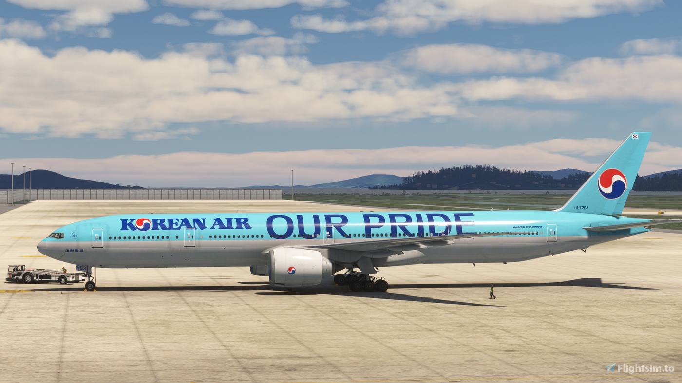 KOREAN AIR OUR PRIDE HL7203 (with Cabin Interior) / PMDG B777-300ER for Microsoft Flight ...