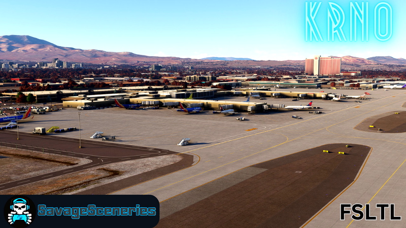 KRNO FSLTL Static Aircraft for Microsoft Flight Simulator | MSFS