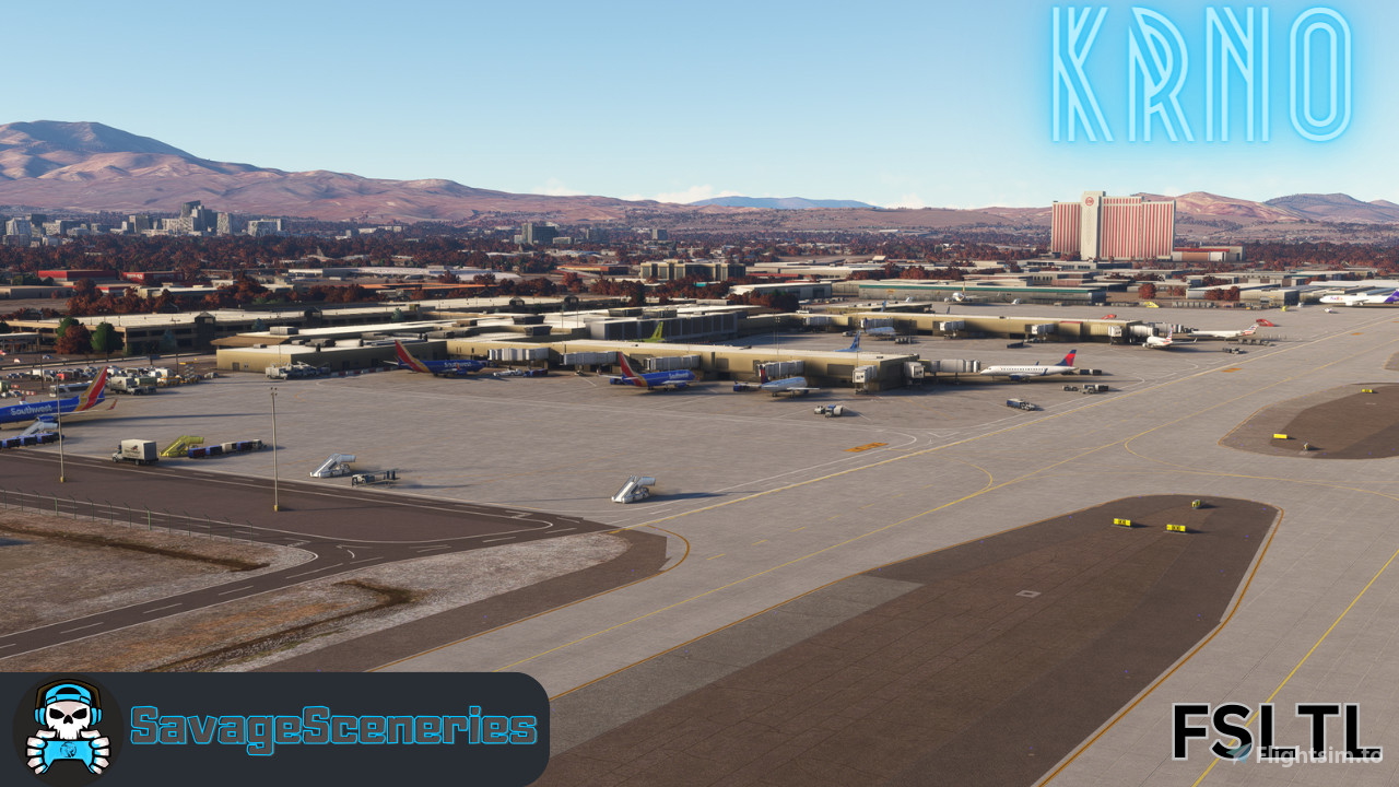 KRNO FSLTL Static Aircraft for Microsoft Flight Simulator | MSFS