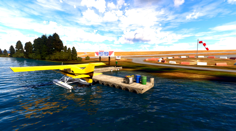 KSFF – Felts Field float plane docks, seaplane ramp, and water runway ...