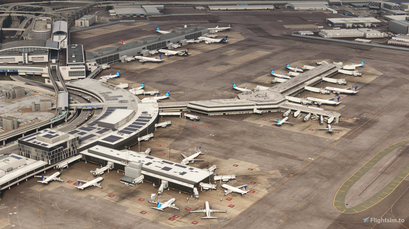 KSFO FSLTL Static Aircraft [FlightBeam] for Microsoft Flight Simulator ...