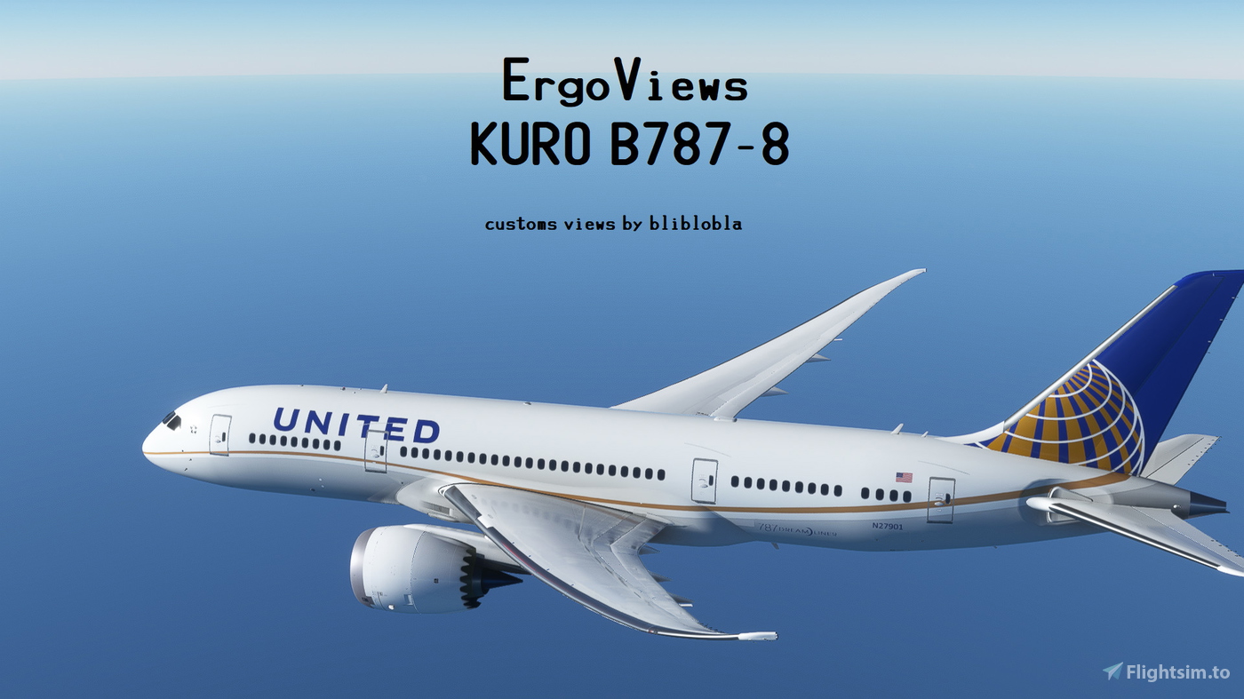 KURO B787-8 Ergonomic Views - ErgoViews V1.0 for Microsoft Flight Simulator | MSFS