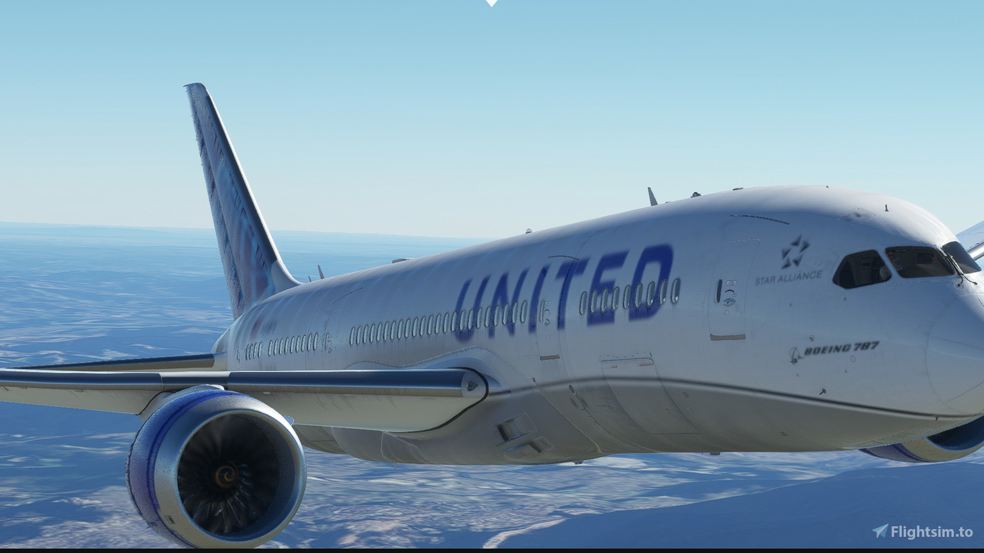 KURO B787-8 UNITED COLORS 8K for Microsoft Flight Simulator | MSFS