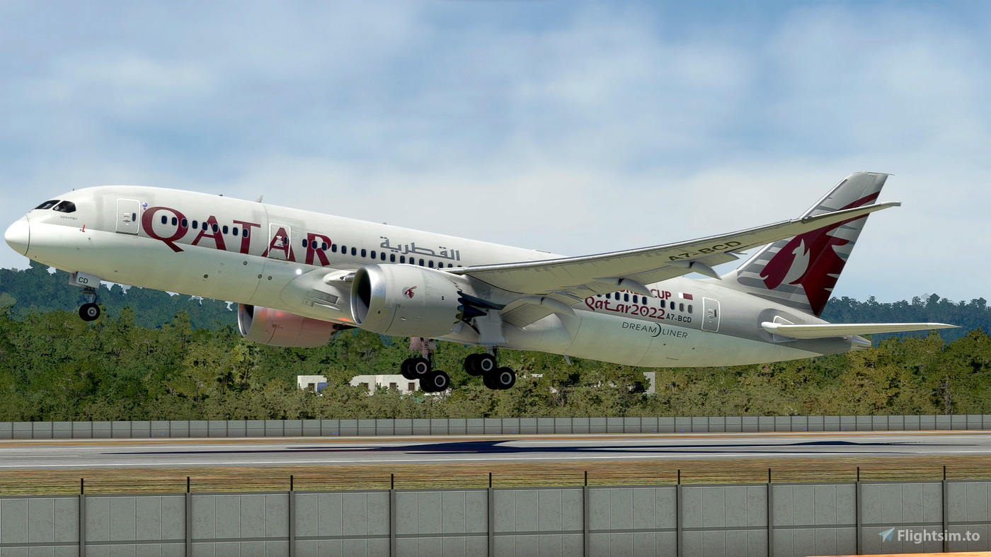 Kuro B787-8 v2 Qatar Airways A7-BCD (FIFA WORLD CUP DECAL) for ...