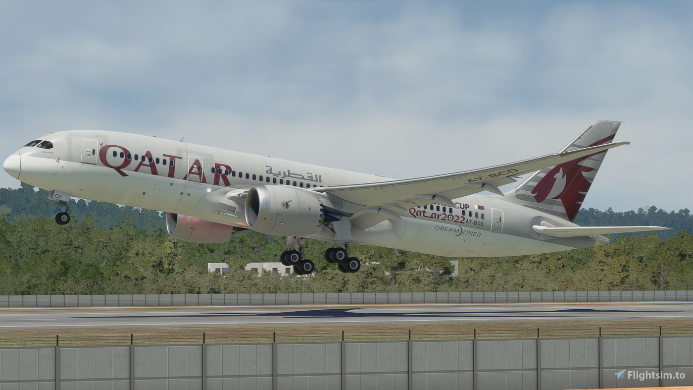 Kuro B787-8 v2 Qatar Airways A7-BCD (FIFA WORLD CUP DECAL) のために ...