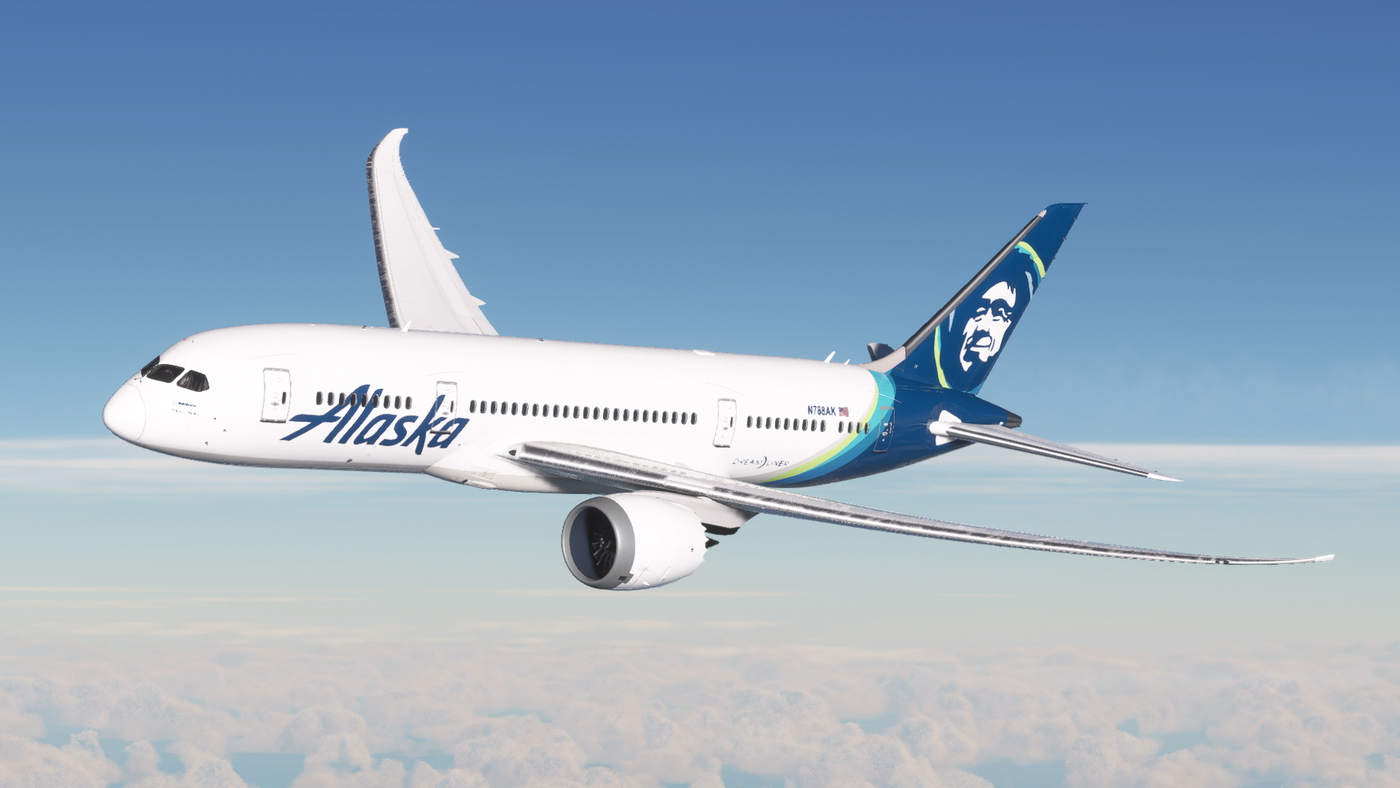Kuro Boeing 787-8 Alaska Airlines 8K per Microsoft Flight Simulator | MSFS