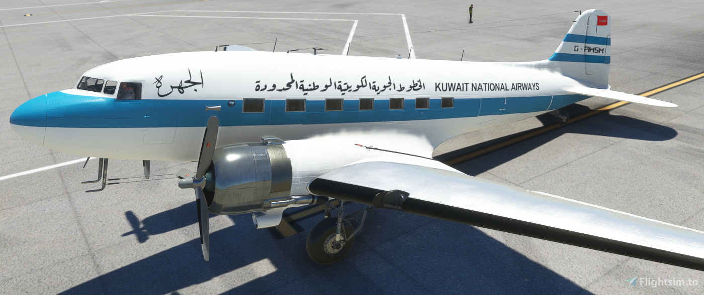 Kuwait Airways Douglas DC-3 for Microsoft Flight Simulator | MSFS