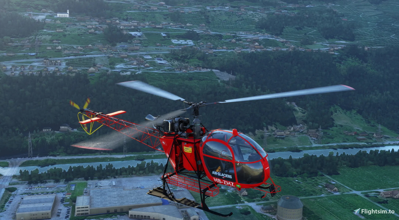 lama-sa315 HB-ZHZ air glaciers for Microsoft Flight Simulator | MSFS