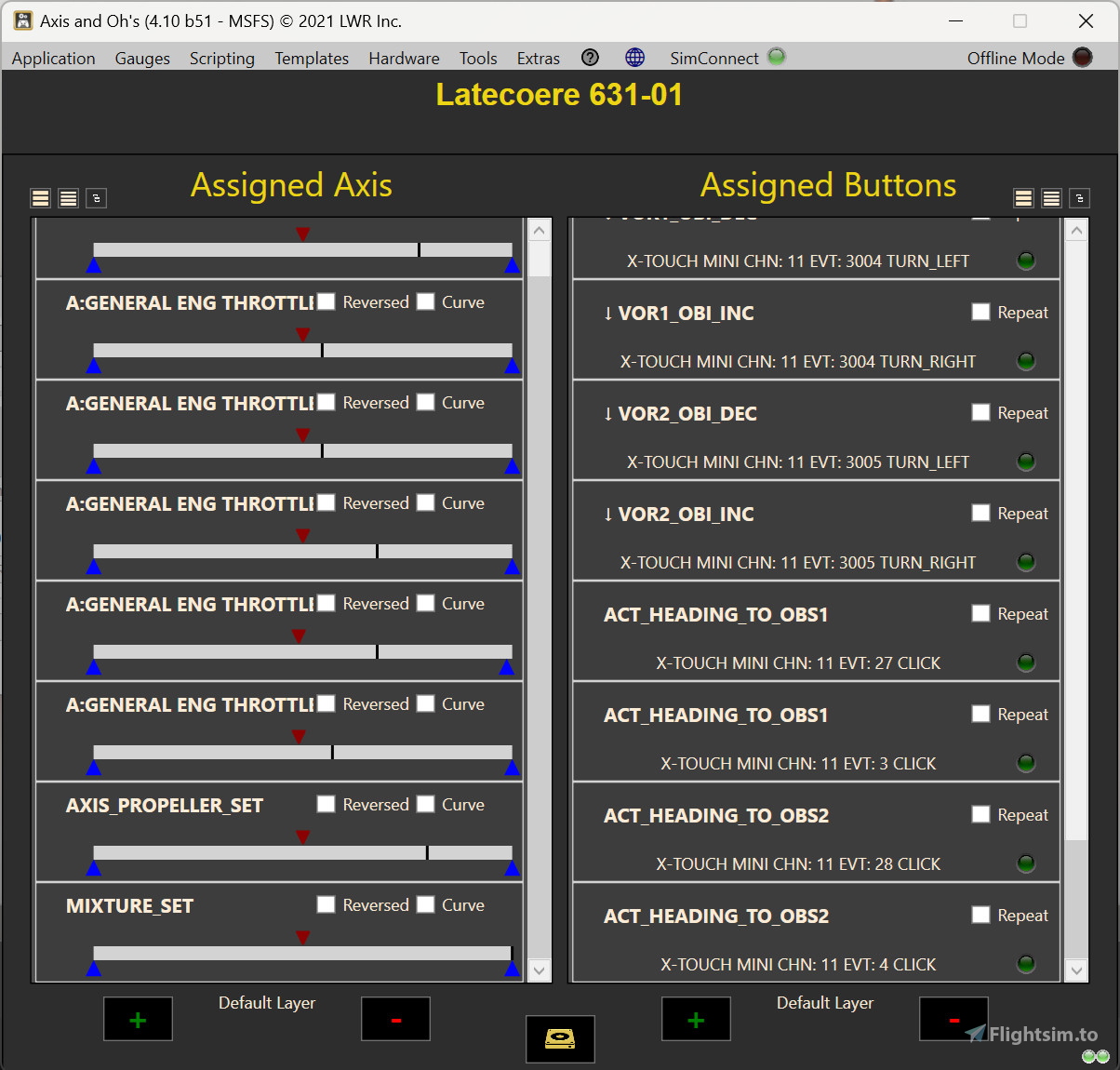 Latecoere 631 controller setup with six engines for Microsoft Flight ...