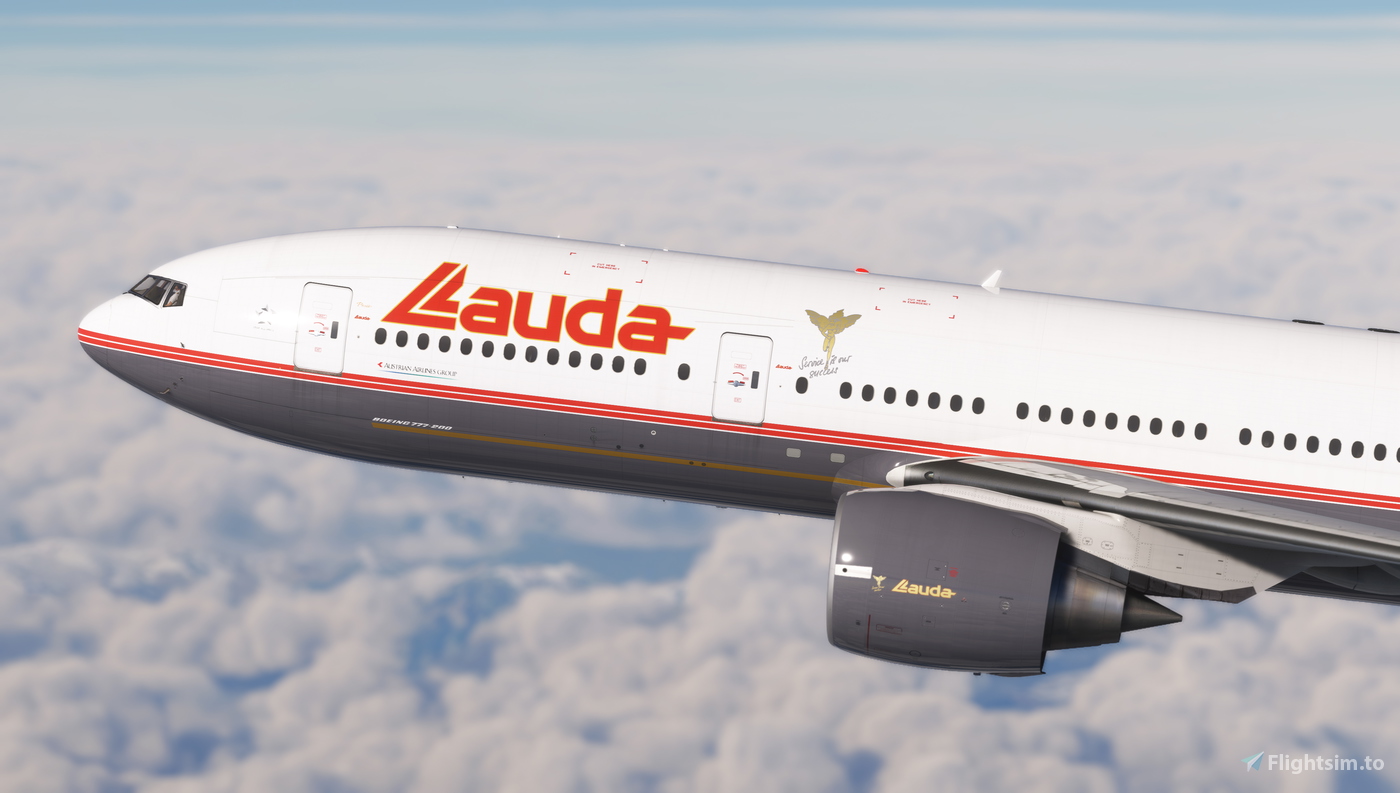 Lauda Air ( OE-LPA ) CaptainSim 777-200ER - 8K for Microsoft Flight ...
