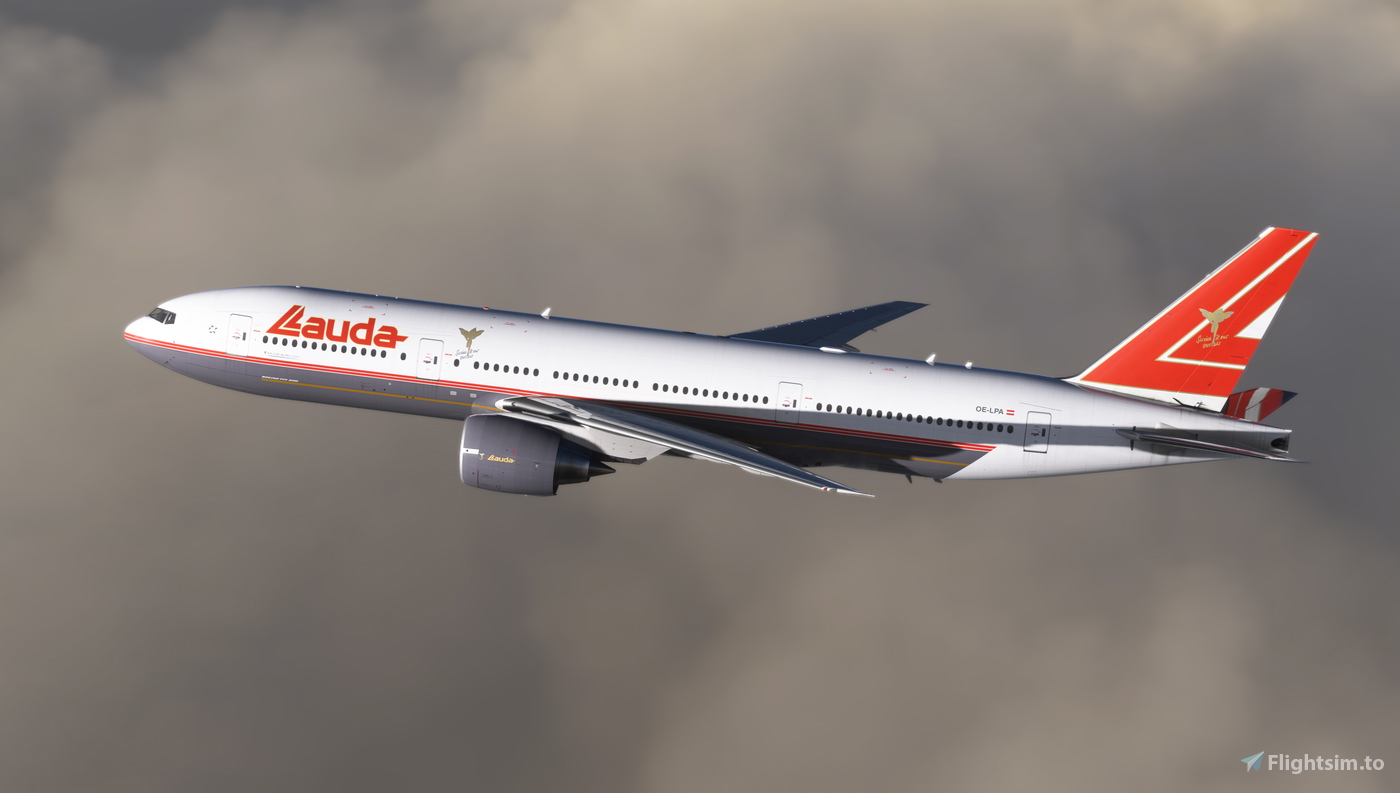 Lauda Air ( OE-LPA ) CaptainSim 777-200ER - 8K for Microsoft Flight ...