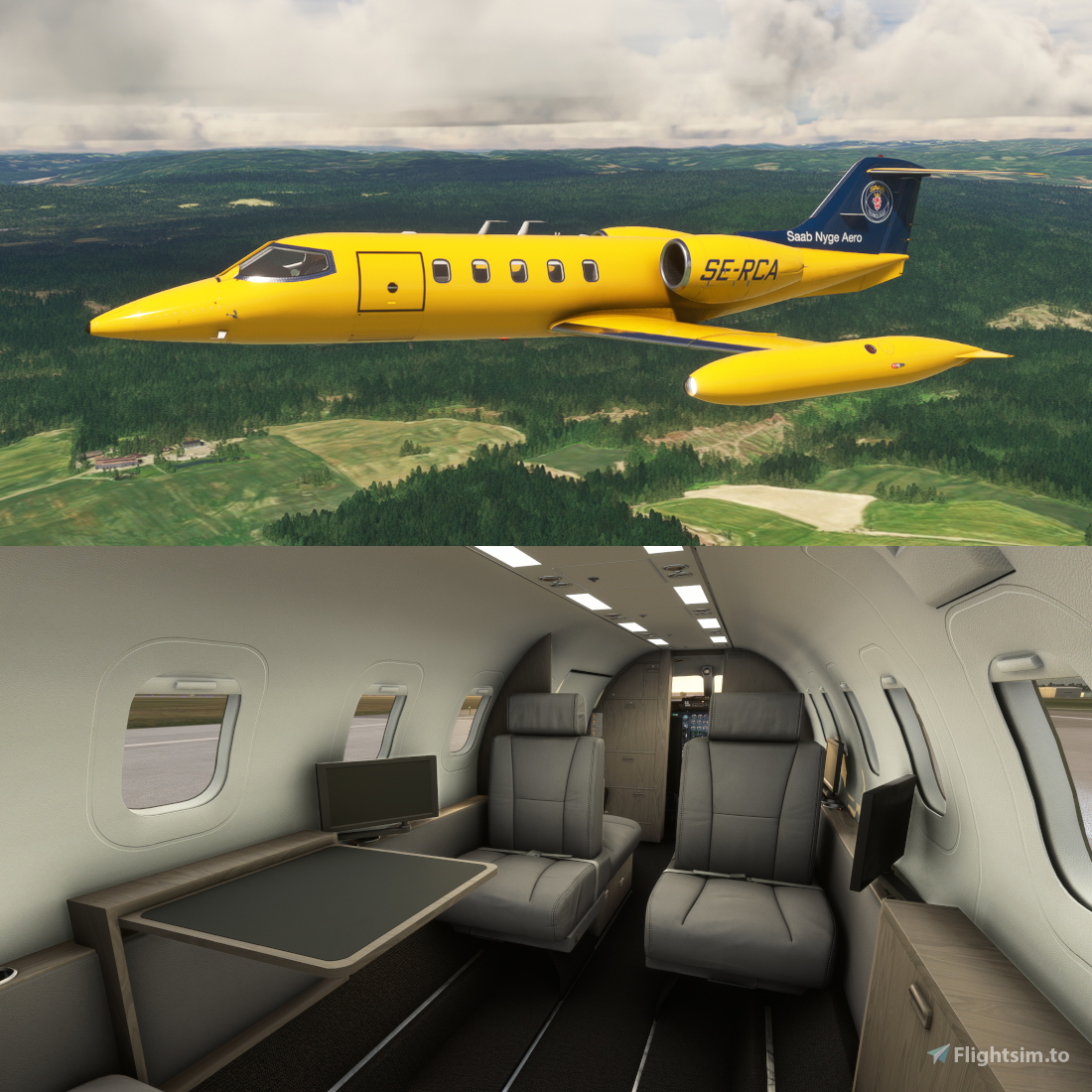 Learjet 35A SAAB Nyge Aero SE-RCA for Microsoft Flight Simulator | MSFS