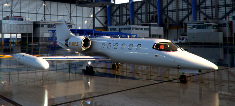 Learjet 35a white example livery for easy 2D repaint for Microsoft ...