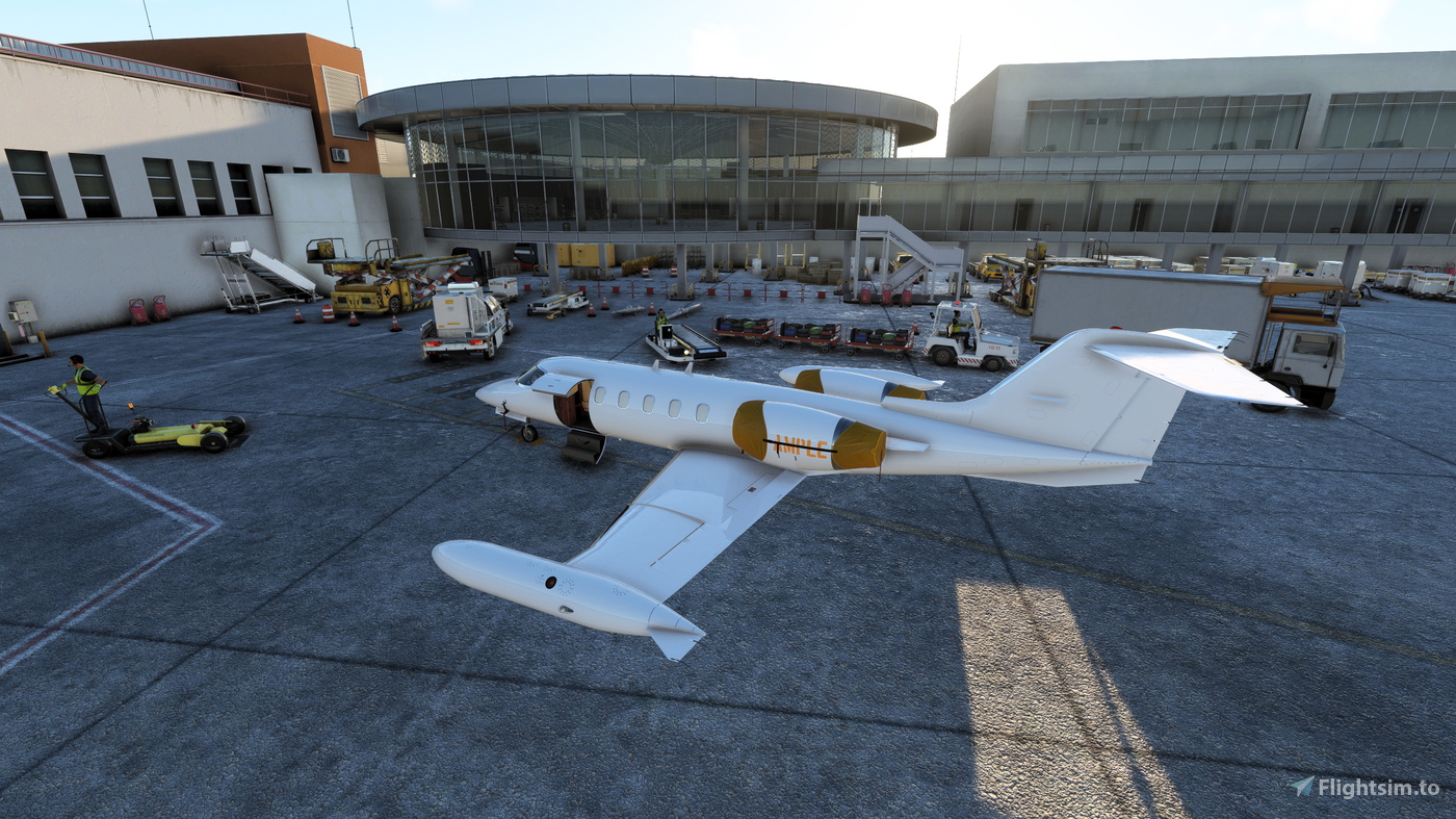 Learjet 35a white example livery for easy 2D repaint for Microsoft ...