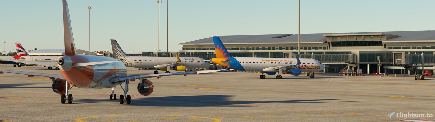 LEMH Menorca Static Aircraft for Microsoft Flight Simulator | MSFS