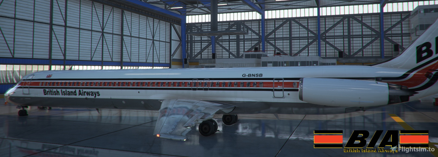 Leonardo MD82 Maddog British Island Airways G-BNSB pour Microsoft Flight Simulator | MSFS