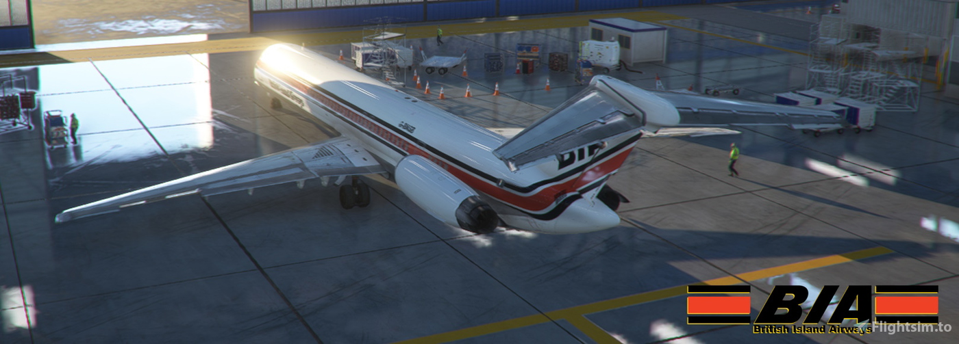 Leonardo MD82 Maddog British Island Airways G-BNSB pour Microsoft Flight Simulator | MSFS