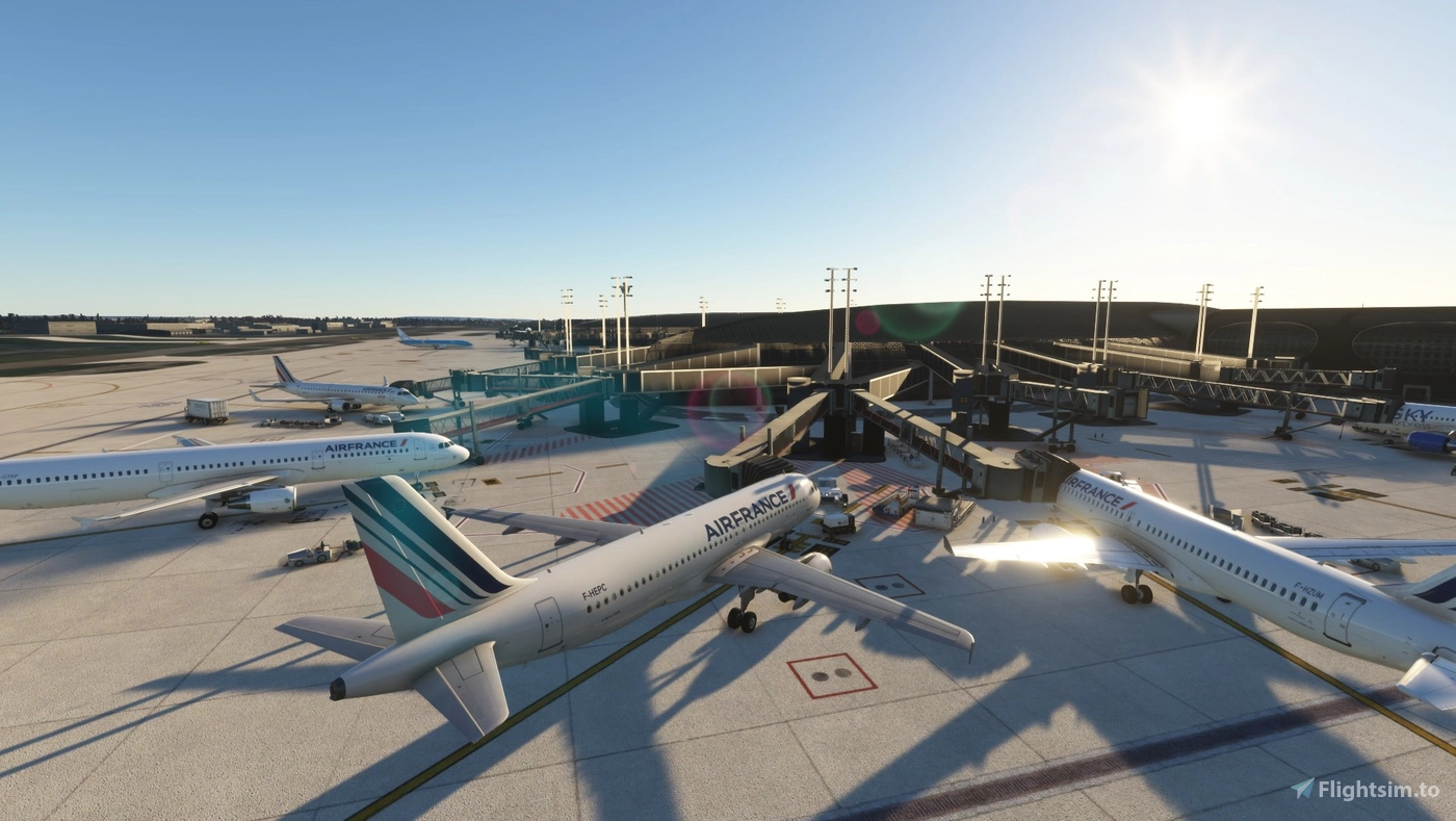 LFPG Paris Charles de Gaulle GSX Profile for Microsoft Flight Simulator ...