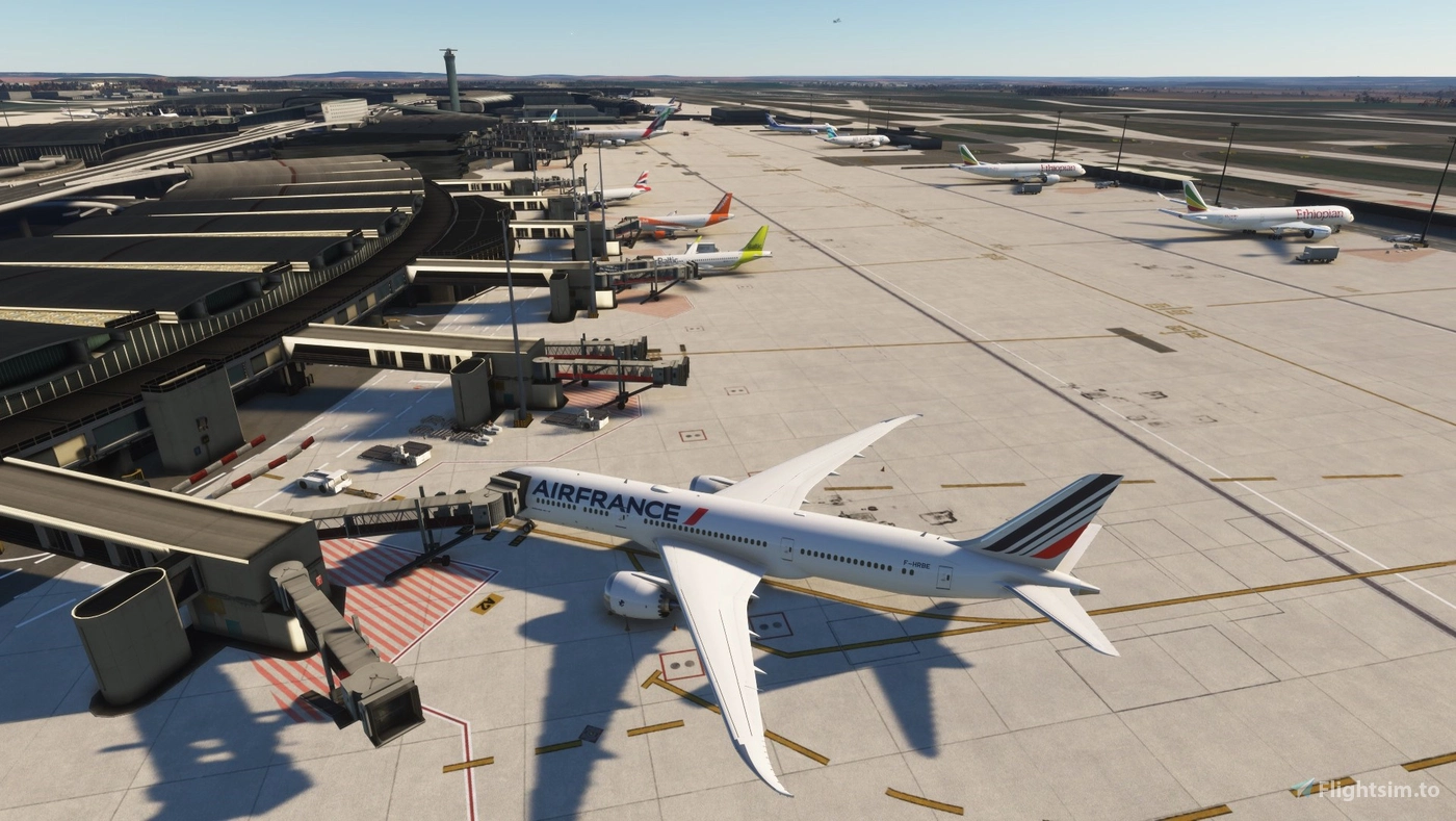 LFPG Paris Charles de Gaulle GSX Profile for Microsoft Flight Simulator ...