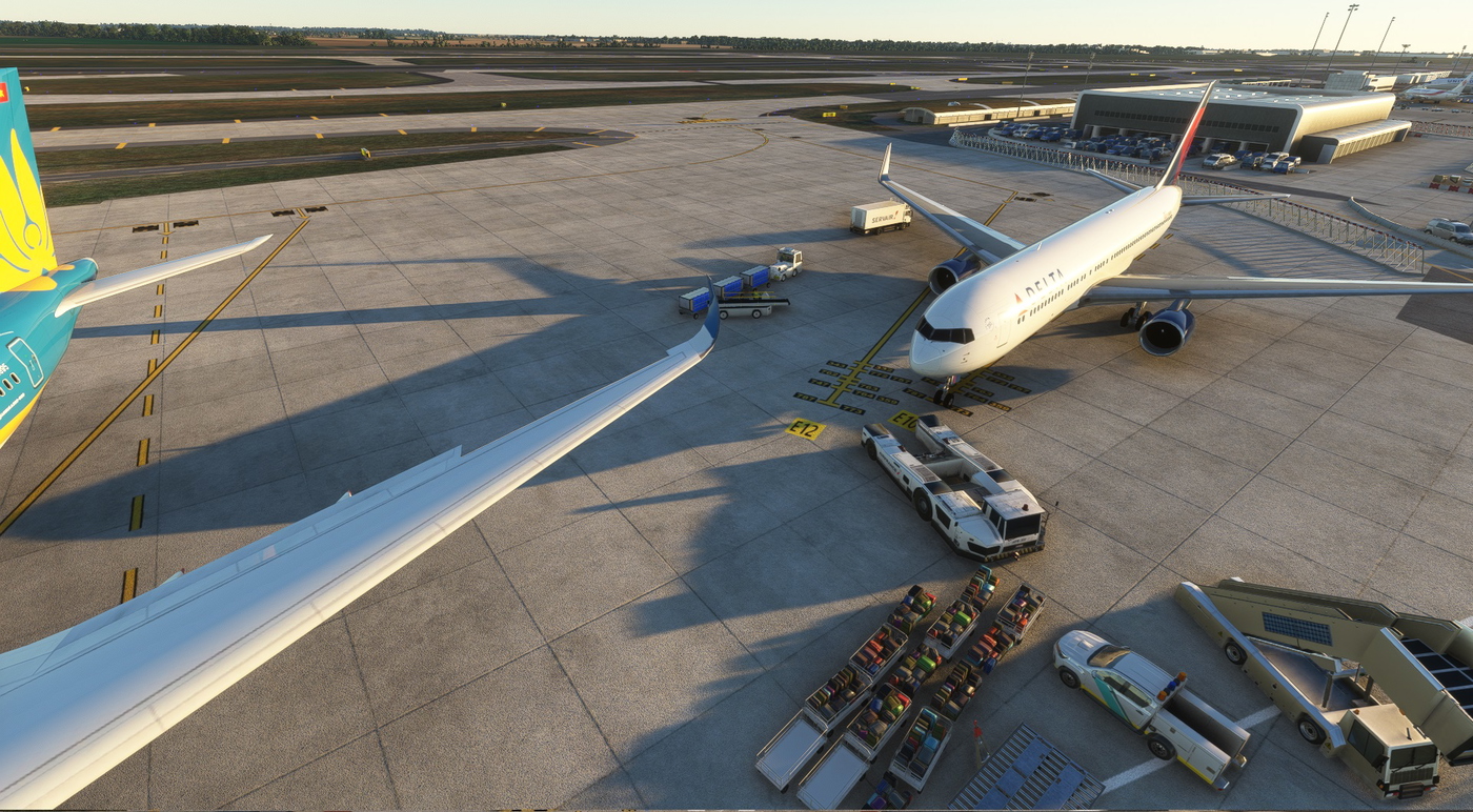 LFPG terrain fix with AFCAD and ground marking (with glass jetways ...
