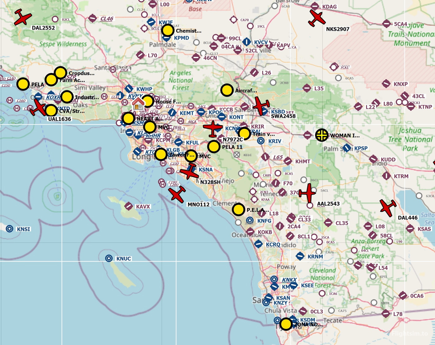 LifeNet Scenery Little Nav Map Location Markers for Microsoft Flight ...