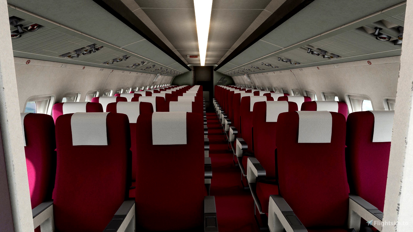 Linjeflyg Fokker F28 Mk 1000 SE-DGB circa 1990 - with cabin pour Microsoft Flight Simulator | MSFS