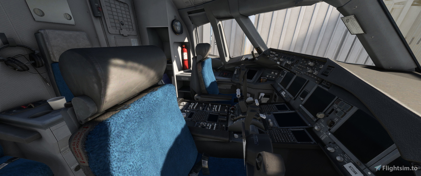 Livery Boeing B777 Cockpit fictional grey-blue pour Microsoft Flight ...