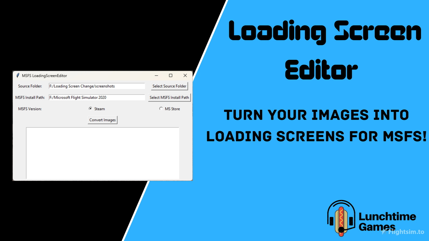 Loading Screen Editor for Microsoft Flight Simulator | MSFS