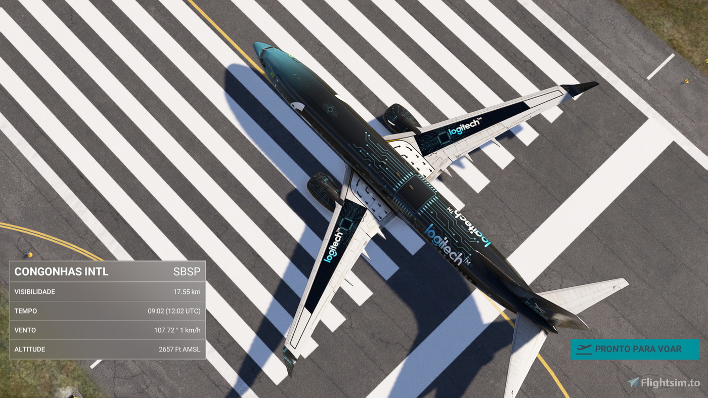 Logitech e Perna do Vento - 738 PMDG - AeroArt Liveries for Microsoft ...