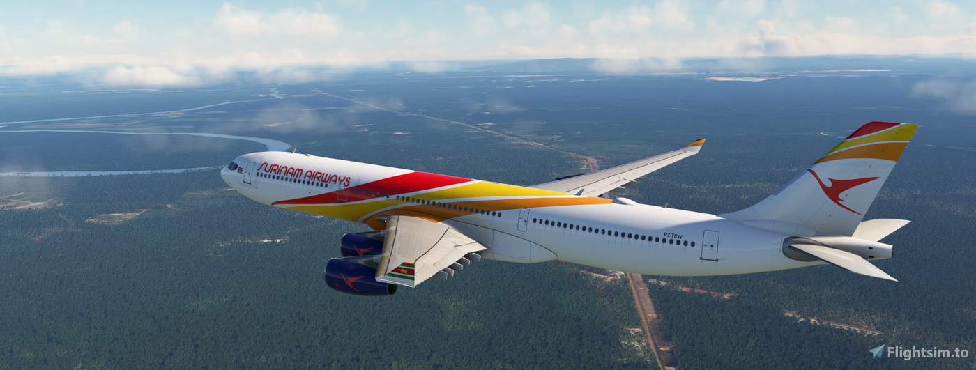 LVFR A340-300 Surinam Airways PZ-TCW for Microsoft Flight Simulator | MSFS