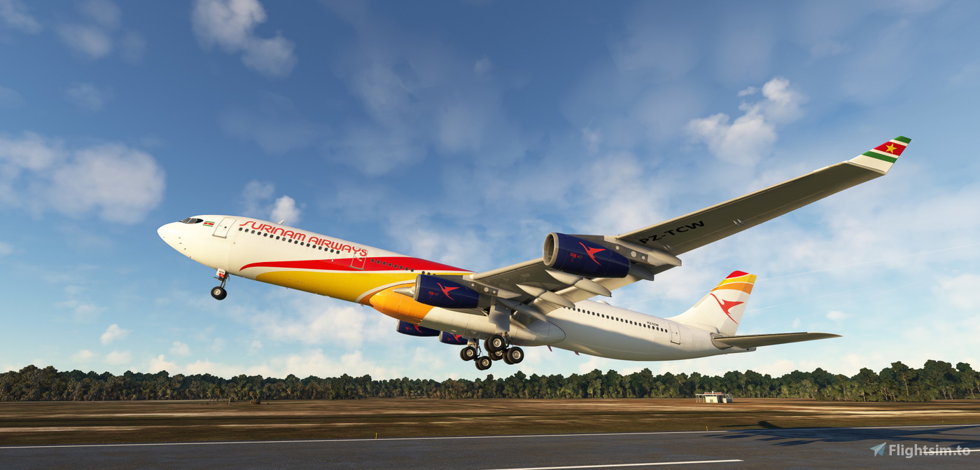 LVFR A340-300 Surinam Airways PZ-TCW for Microsoft Flight Simulator | MSFS
