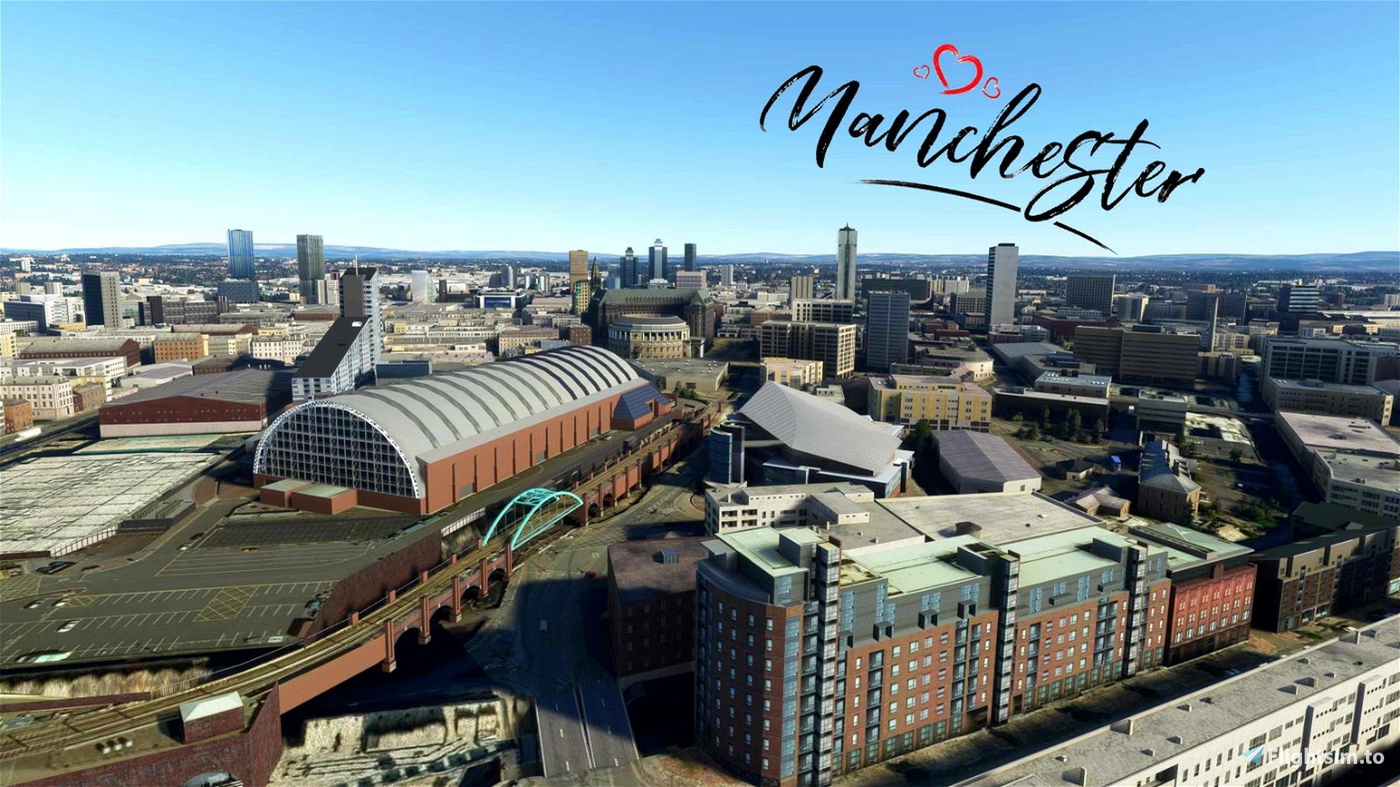 Manchester hand crafted POIs for Microsoft Flight Simulator | MSFS