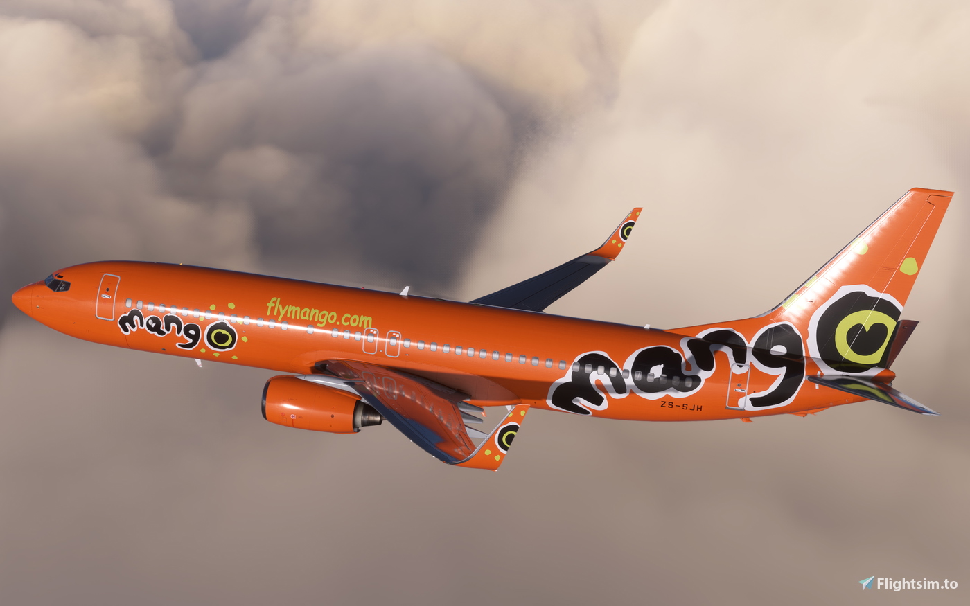 Mango Airlines Boeing 737-800 PMDG BW ZS-SJH のために Microsoft Flight ...