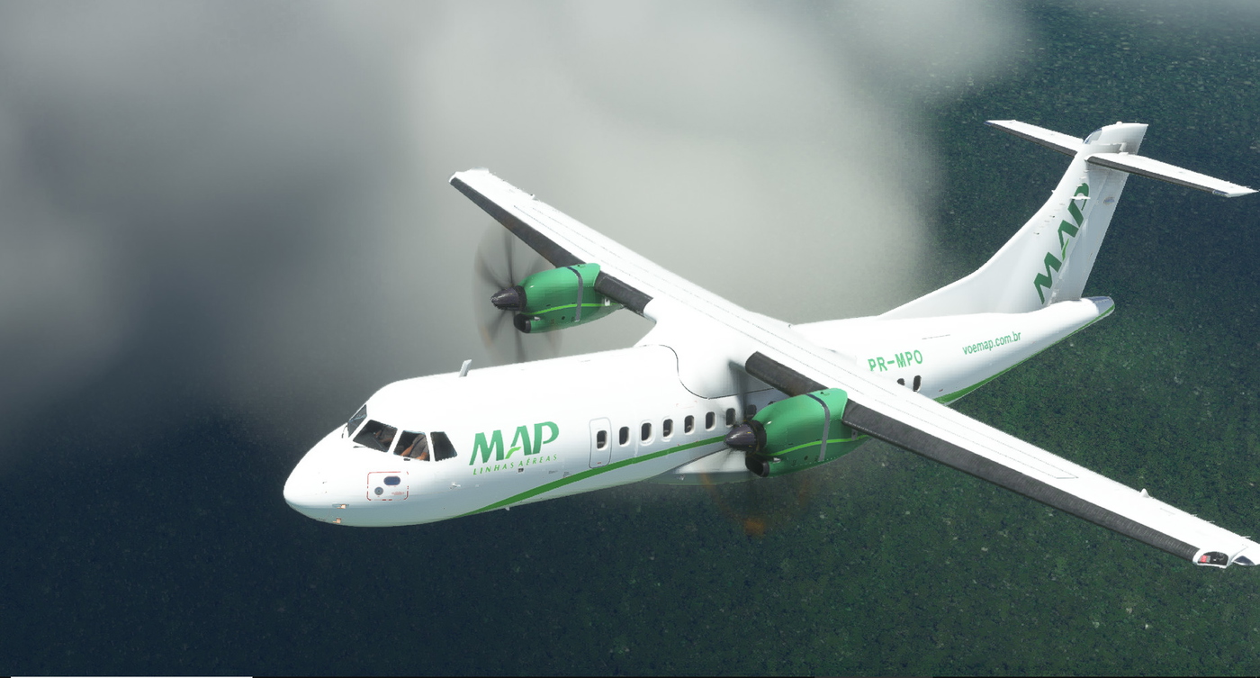Map Linhas Aéreas | PR-MPO | Asobo ATR42-600 | 8K 对于 Microsoft Flight ...