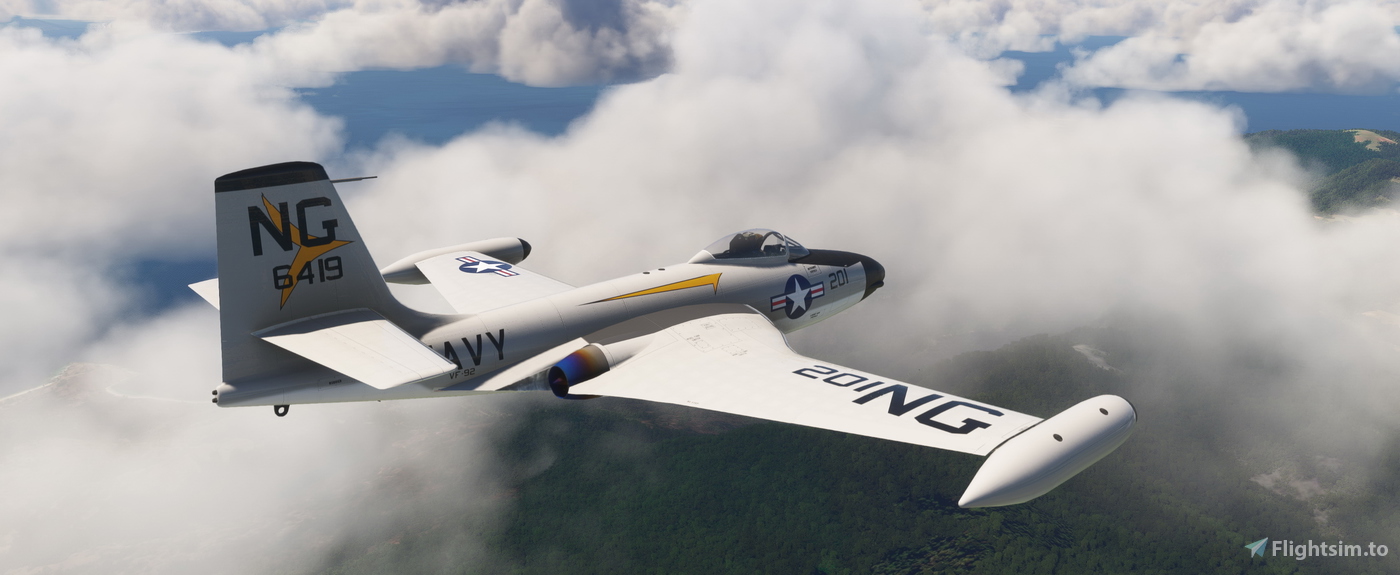 McDonnell F2H-2 Banshee VF-92 for Microsoft Flight Simulator | MSFS