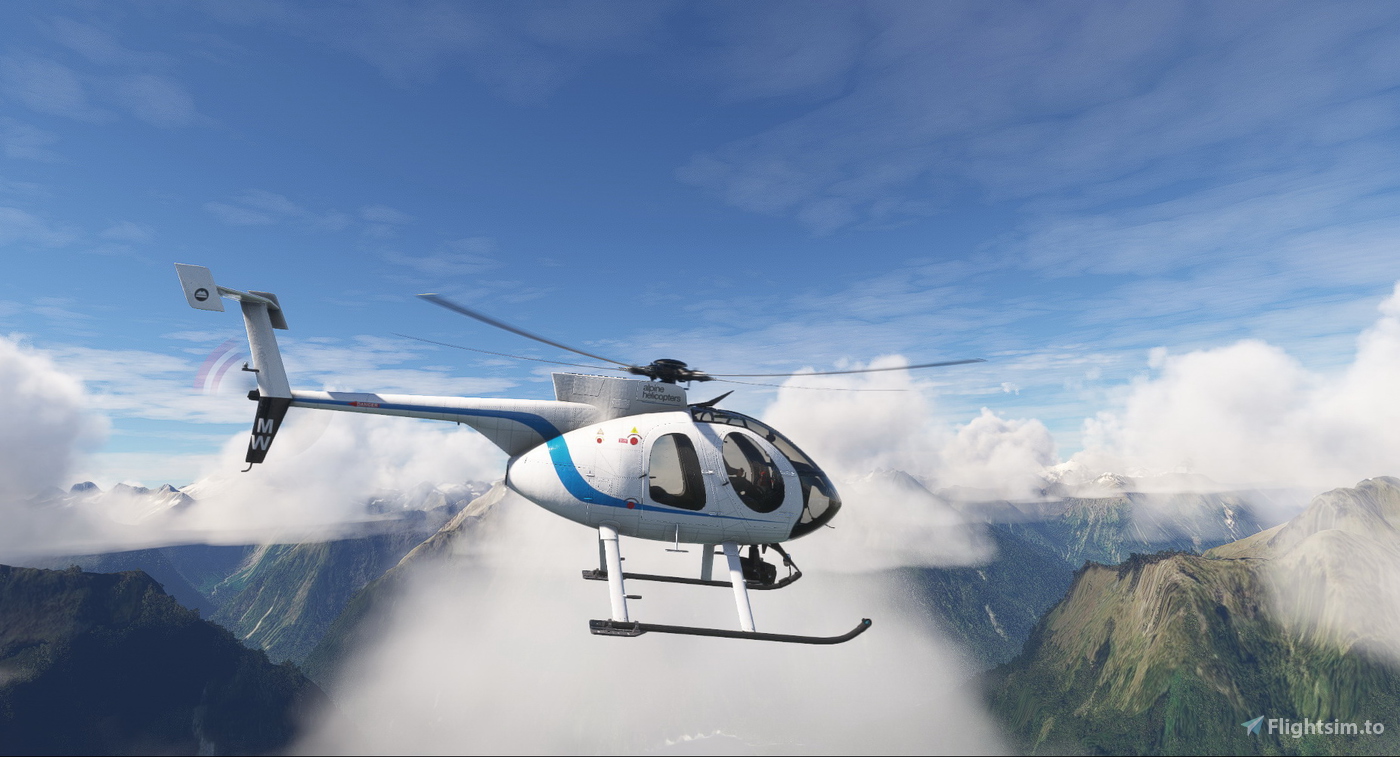 MD 500E ZK-HMW Alpine Helicopters for Microsoft Flight Simulator | MSFS