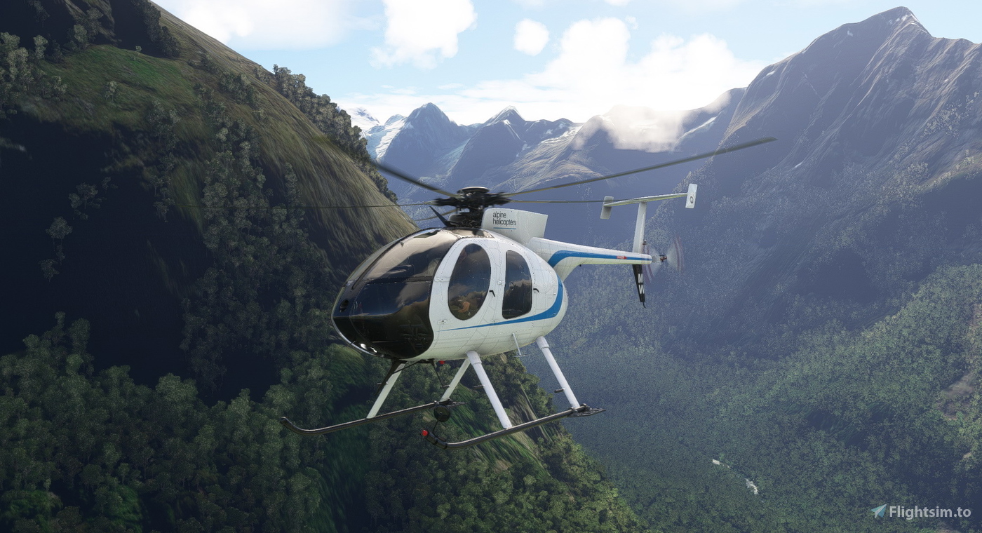 MD 500E ZK-HMW Alpine Helicopters for Microsoft Flight Simulator | MSFS