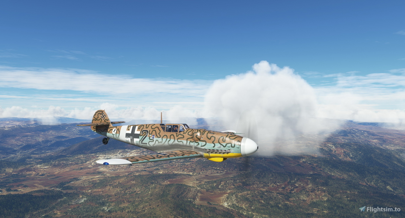 Messerschmitt Bf-109G-2 JG77 Black 2 for Microsoft Flight Simulator | MSFS